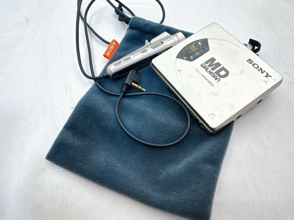 Sony Walkman MZ-E55 VTG Gold Portable MiniDisc MD Player w/ Remote ...