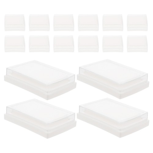 20pcs Blank Stamp Ink Pad High-Density Sponge Refillable Empty Ink Pads ...