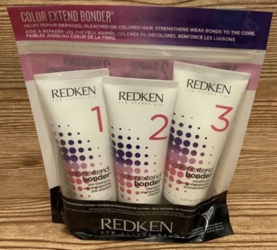 REDKEN COLOR EXTEND BONDER PRE-SHAMP, SHAMP, & COND 3.4 fl oz 100 ml ...