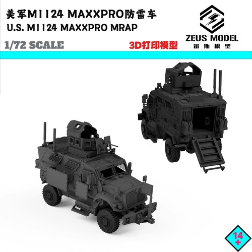 1/72/87 US Army M1124 MAXXPRO Mine Protected Vehicle Model Kit 3D ...
