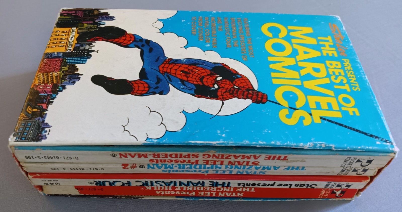 THE BEST OF MARVEL COMICS BOX SET, FOUR PAPERBACKS, POCKET, SPIDER-MAN ...