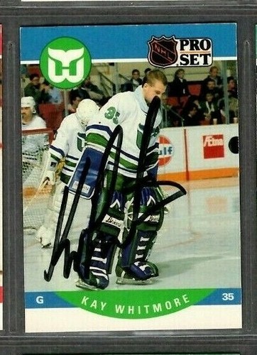 1990-91 Pro Set Whalers Hockey Card #610 Kay Whitmore Signed Autograph ...