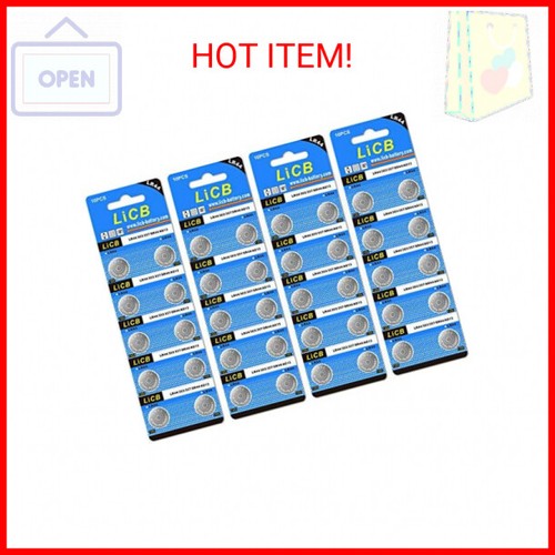 LiCB 40 Pack LR44 AG13 357 303 SR44 Batteries 1.5V Button Coin Cell ...