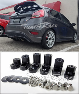 For 14-Up Ford Fiesta ST Hatchback Rear Spoiler Lip Wing BLACK Riser ...