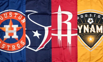 Houston Astros Texans Rockets Dynamo Flag 3x5 ft Sports Banner Man-Cave ...