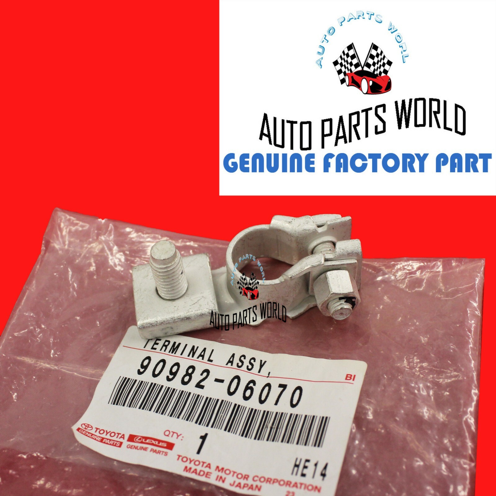 GENUINE TOYOTA LEXUS SCION COROLLA RAV4 NEGATIVE BATTERY TERMINAL 90982 ...
