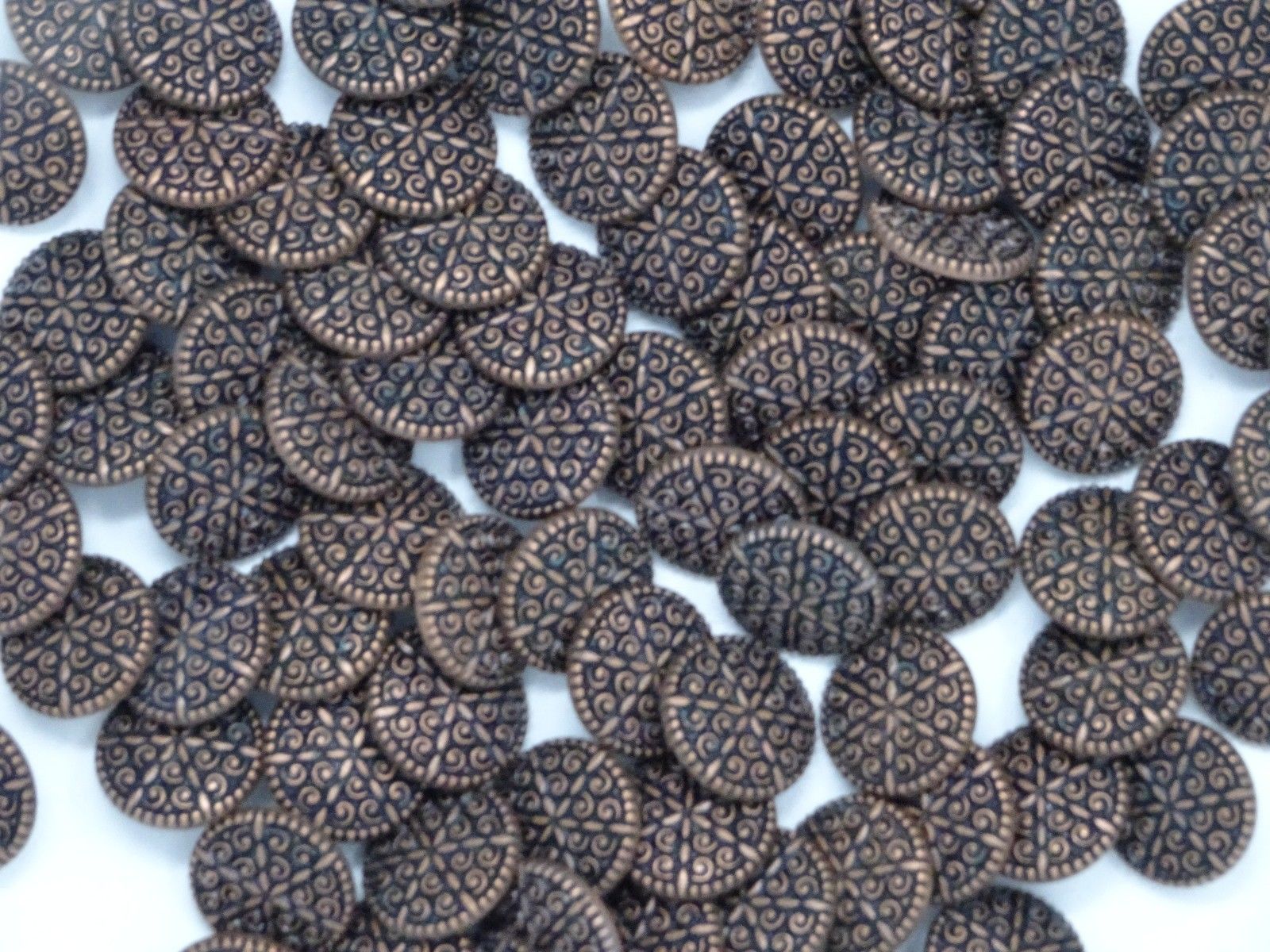 Vintage Rococo Baroque Shank Round Buttons 18mm Lot of 100 B41-5 | eBay