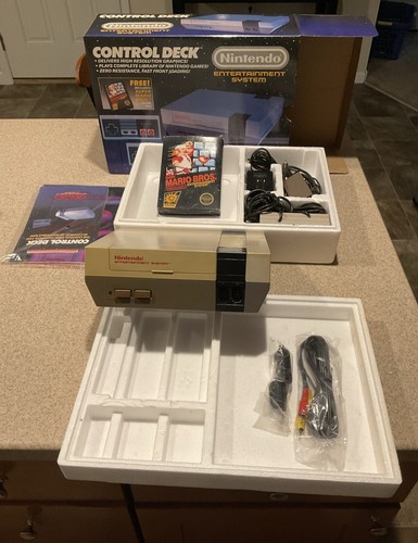 NES Nintendo Control Deck Console Super Mario Bros Bundle Original Box ...