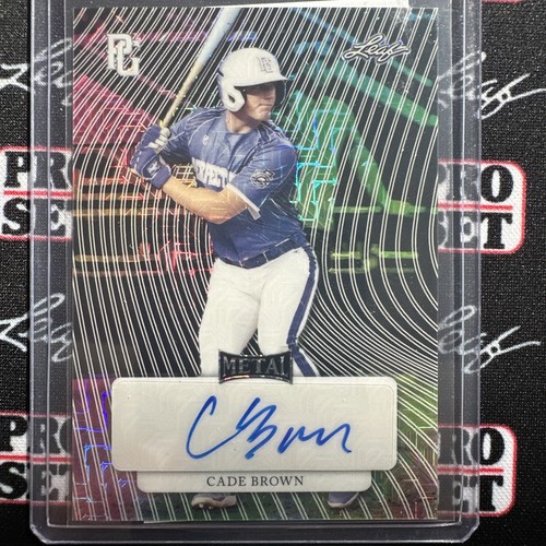 Cade Brown 2023 Leaf Perfect Game Auto 1/1 Mojo-Neon Georgia Bulldogs ...