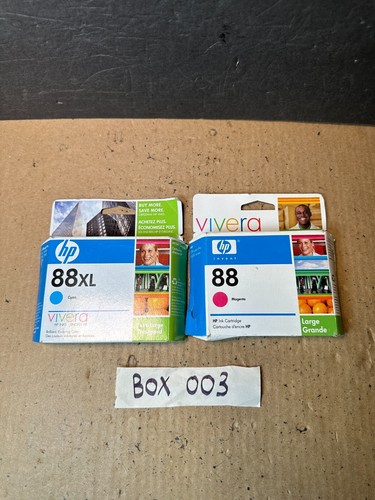 Genuine HP 88XL Cyan and 88 Magenta Ink Cartridges New Ships Fast!!! | eBay