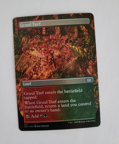 MTG Gruul Turf Foil Borderless 2x2 Double Masters 407 Rare 2022 Magic ...
