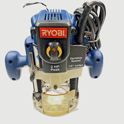 Ryobi 10Amp 2HP 1/2" Plunge Base Router RE180PL1 Variable Speed NR Mint ...