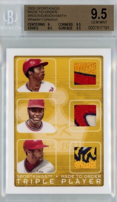 2009 SPORTKINGS MADE TO ORDER BROCK, GIBSON, & SMITH - BGS GEM MINT 9.5 ...