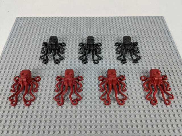 Lego octopus lot x7 black x3 Dark red x4 | eBay