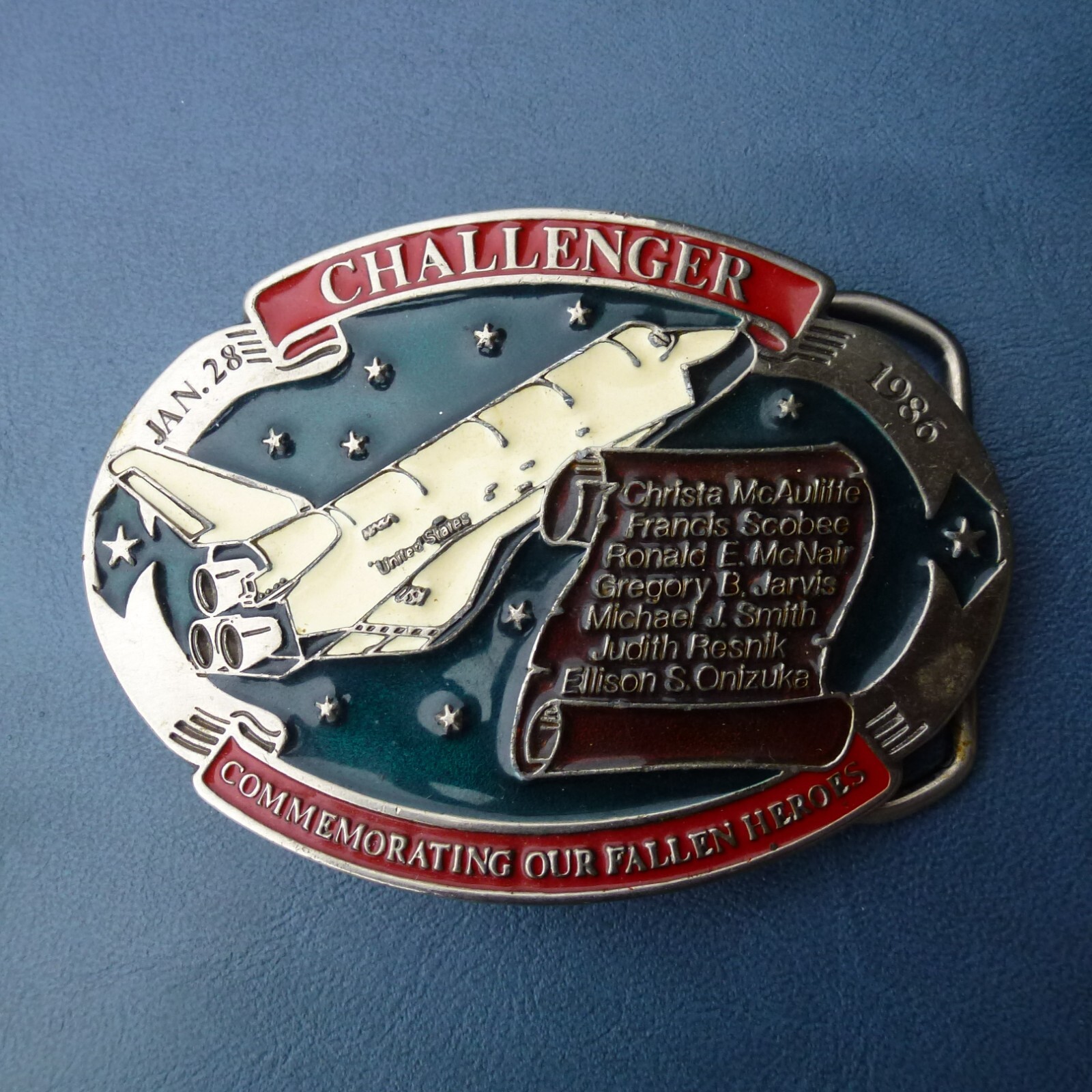 Vintage Challenger Space Shuttle Belt Buckle Made In … - Gem