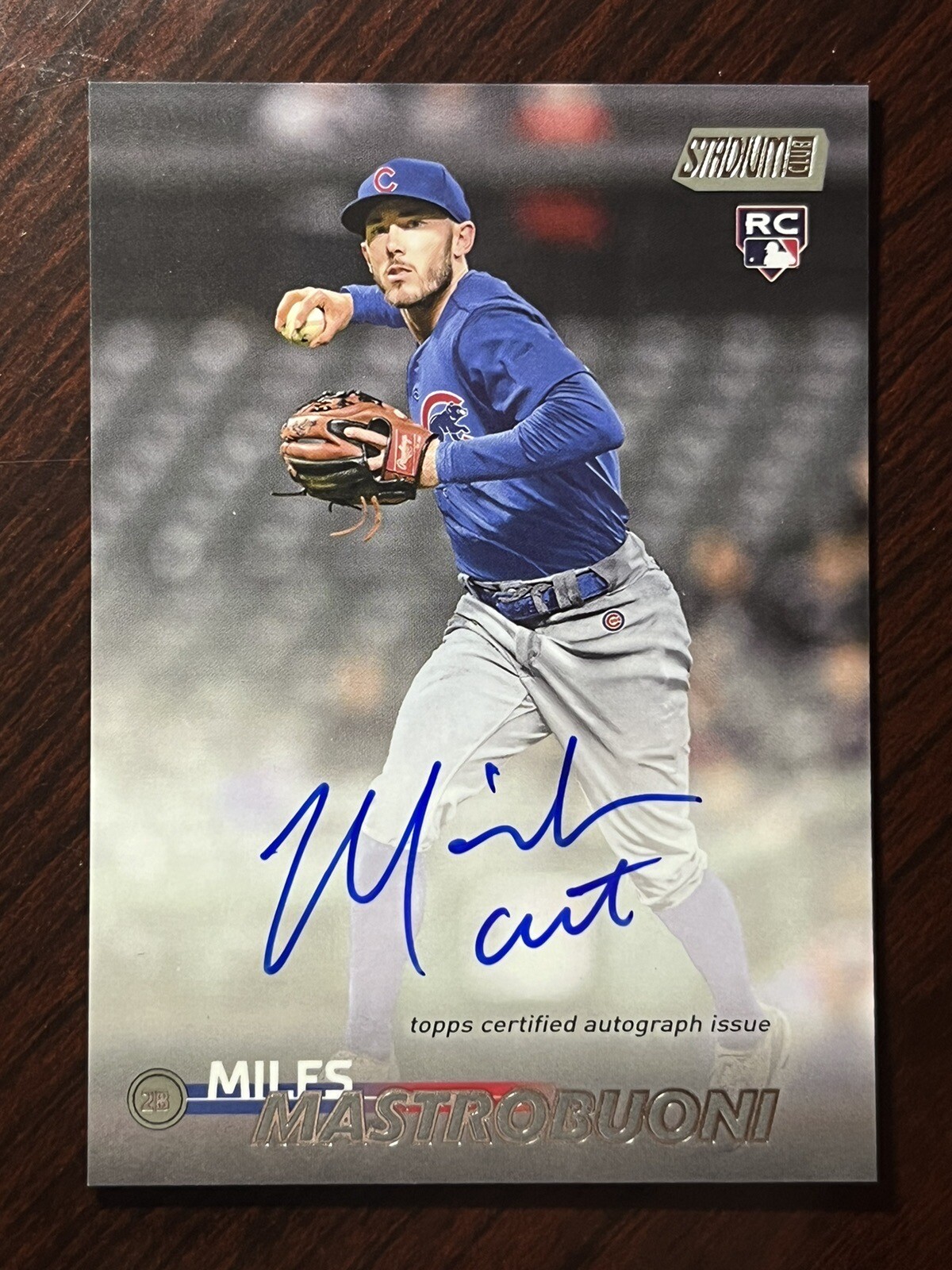 2023 Topps Stadium Club Miles Mastrobuoni On Card Auto Autograph Cubs ...