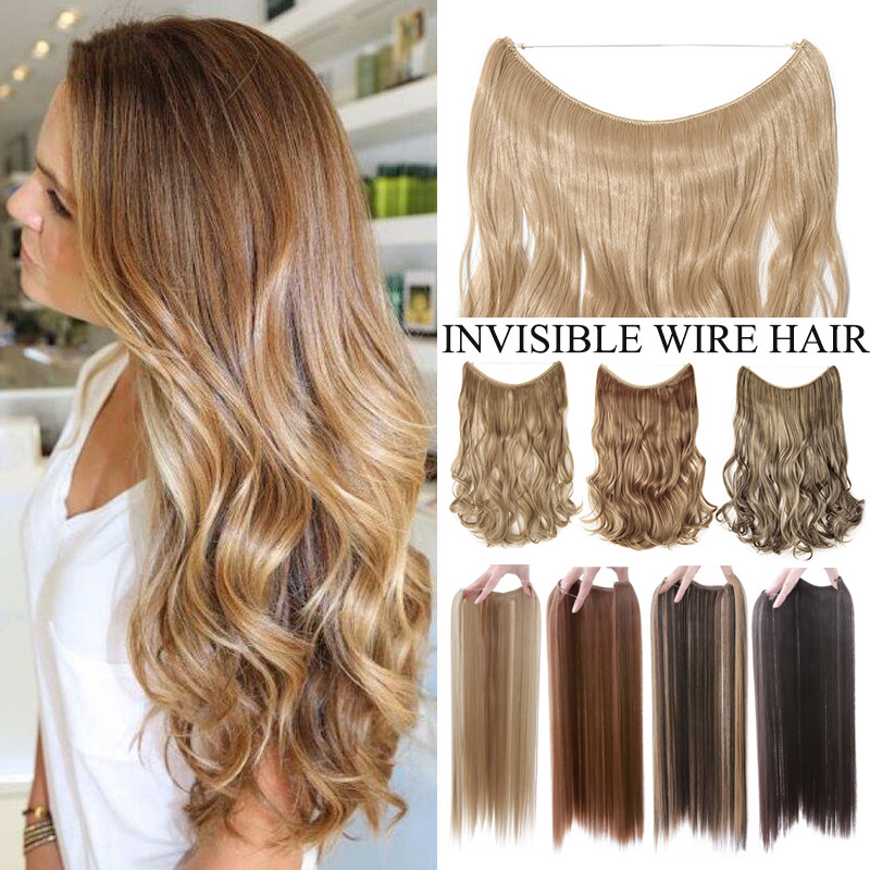 100% Natural As Human Thick Invisible Wire Softs Secret Wire In Hair ...