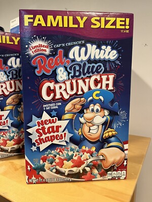 LIMITED EDITION CAPTAIN CRUNCH RED WHITE AND BLUE | eBay