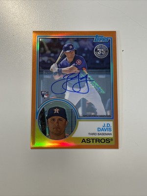 2018 Topps 35th Anniversary Auto #77 JD Davis Orange /25 RC Rookie ...