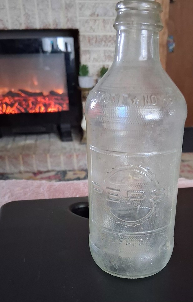 Vintage Pepsi-Cola 10 oz Clear Glass Soda Bottle – No Deposit – 1960s ...