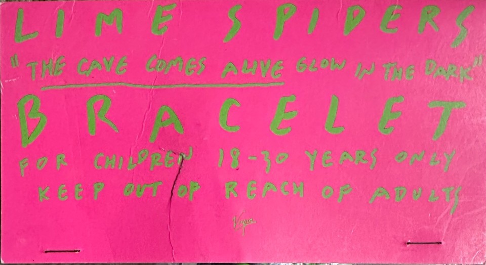 Vintage 1987 Lime Spiders The Cave Comes Alive Promo Glow in the Dark ...