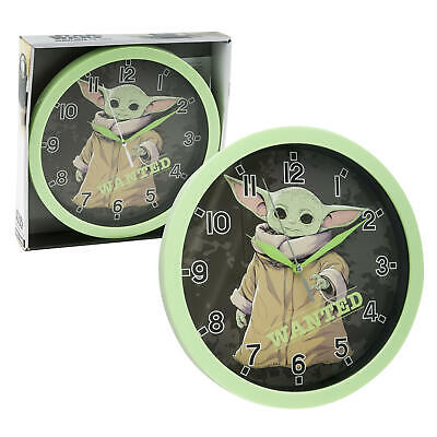 Star Wars Baby Yoda 9.5" Round Wall Clock in Open Window Box | eBay