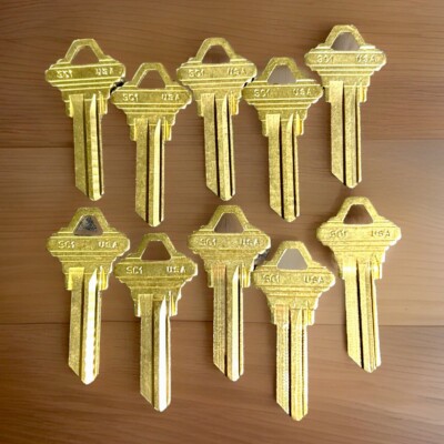 SCHLAGE SC-1 House Key Blanks Brass 10 PACK Maintenance RE Agency ...