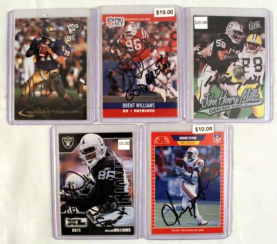 NFL Authentic Autographed Player Assorted Card Lot See Pictures Nice ...