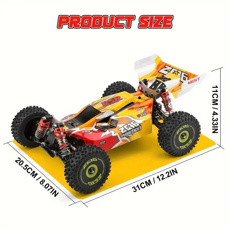 WLtoys 144010 2.4G 4WD High Speed 75 KM/H Brushless RC Car with 2 ...