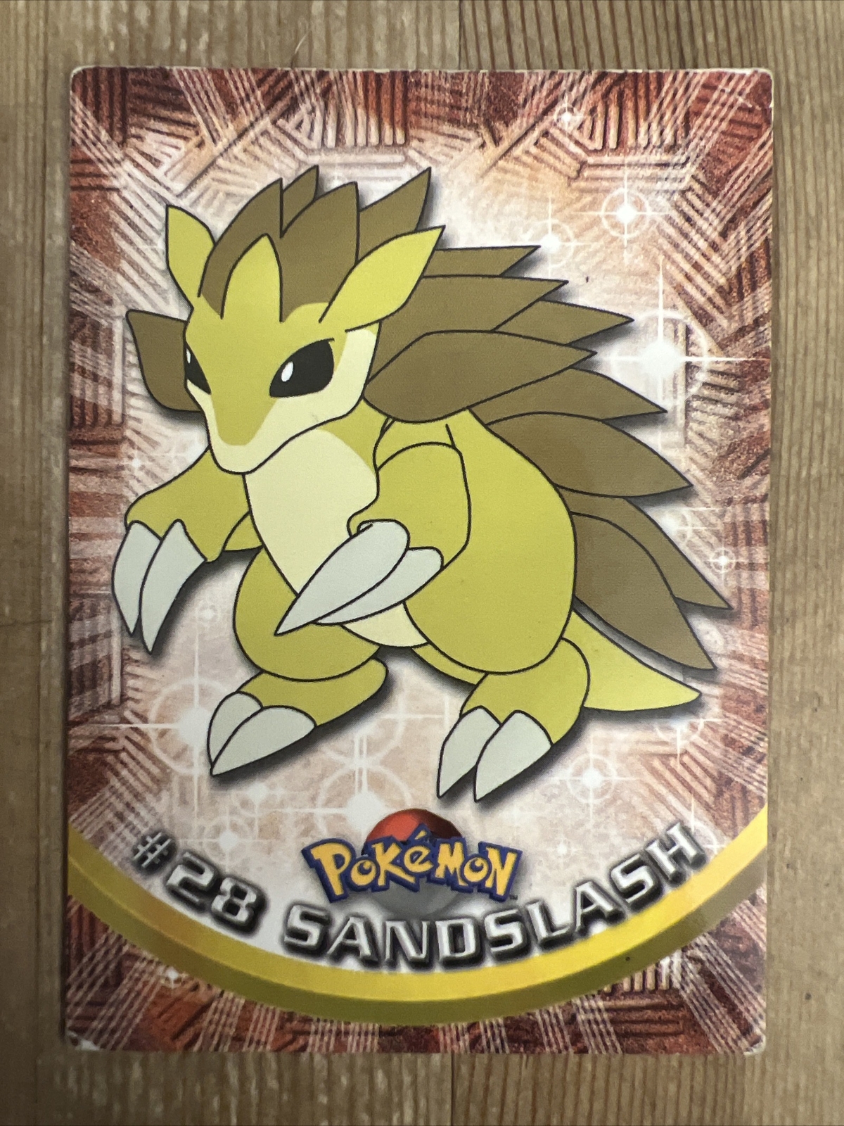 1999 Topps Pokemon #28 Sandslash TV Animation Series 1 Blue Logo Non ...