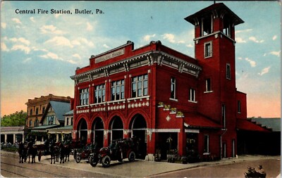 Central Fire Station Butler Pennsylvania Postcard | eBay