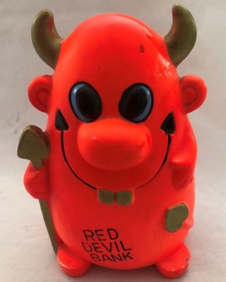 Red 6 1/2" DEVIL Piggy Bank | eBay