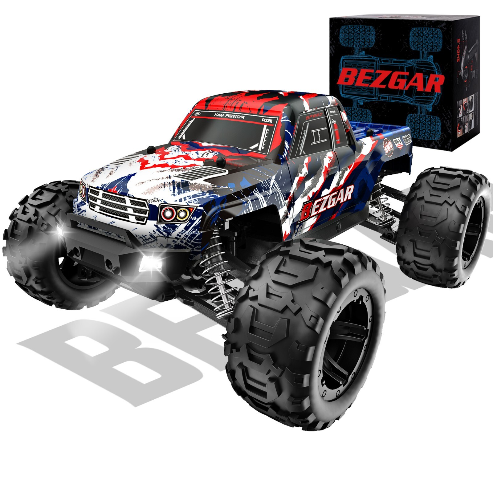 BEZGAR HM161 Hobby Grade 1:16 Scale Remote Control Truck, 4WD High ...