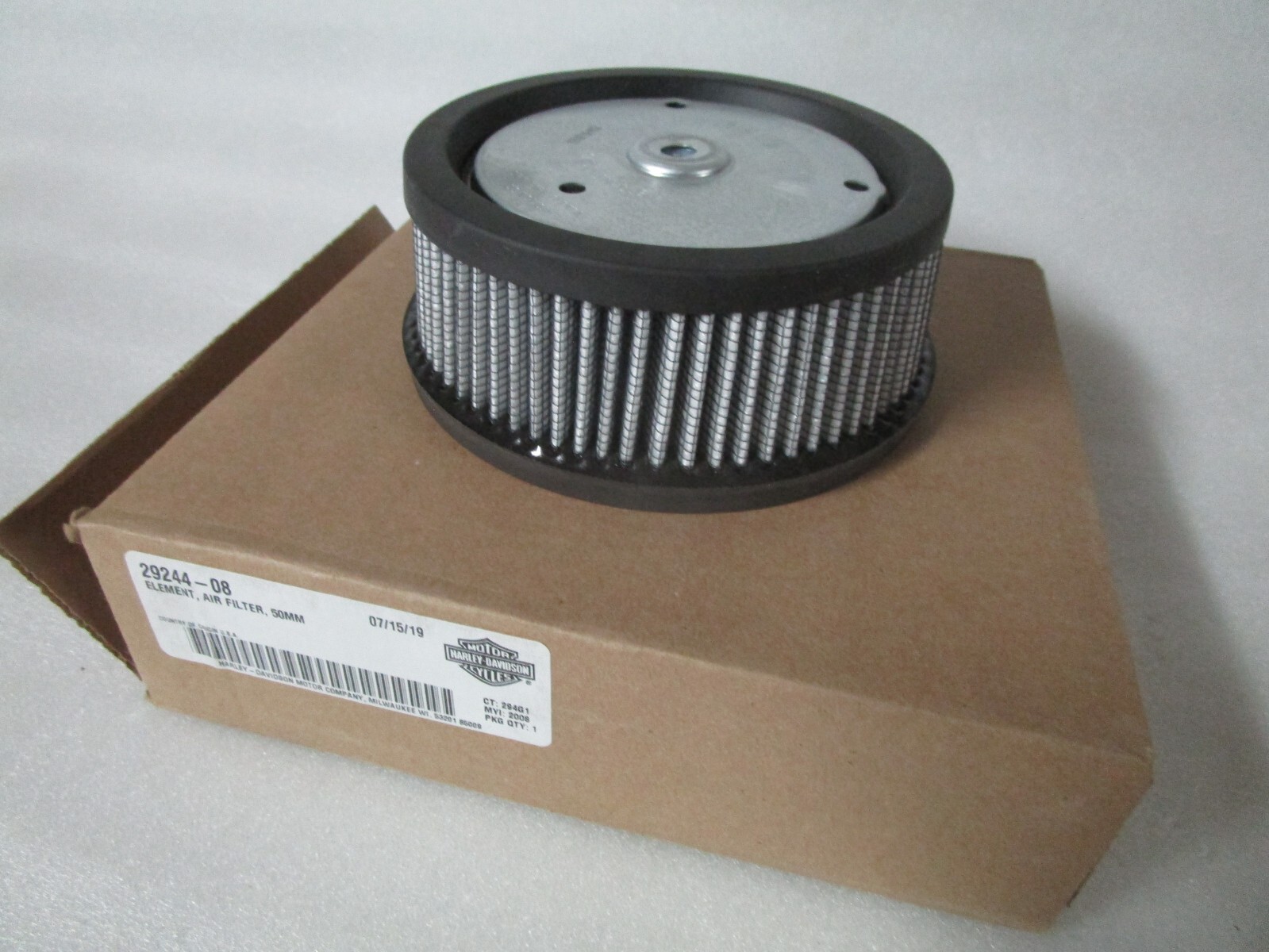 Harley Davidson Air Filter Cleaner Element 50mm 29244-08 for sale ...