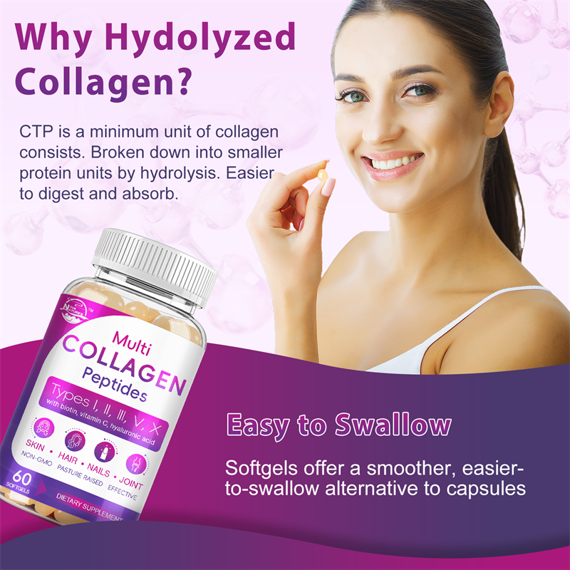 Collagen Peptides for Women & Men - Type I, II, III, V, X Multi Collagen Pills | eBay