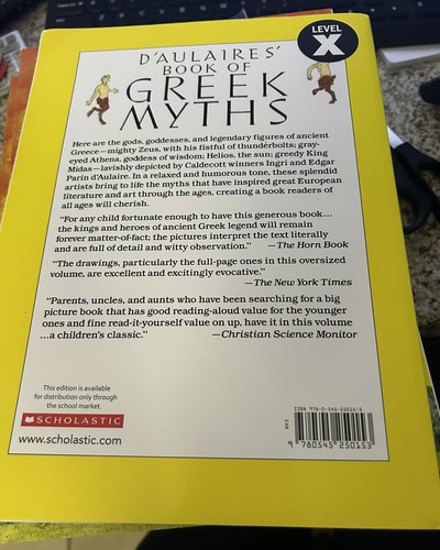 D'Aulaires Book of Greek Myths by d'Aulaire, Ingri Scholastic # | eBay