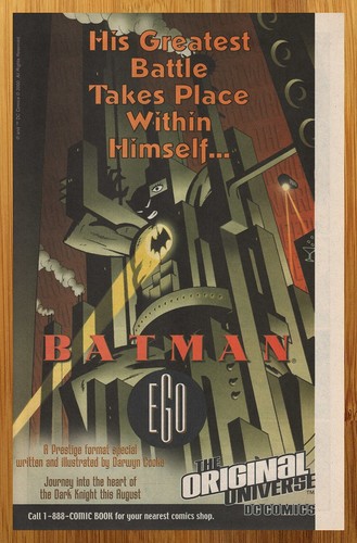 2000 DC Comics Batman Ego Vintage Print Ad/Poster Darwyn Cooke Promo ...