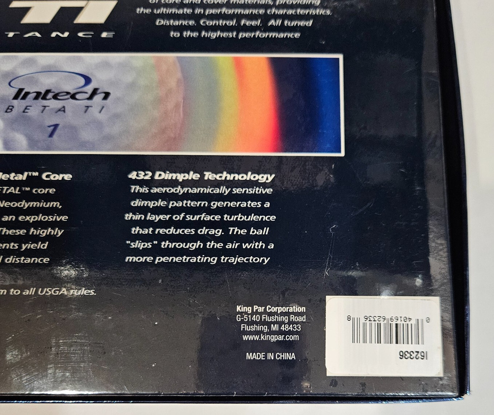 Intech Beta TI Power 18 Golf Balls Thin Cover Max Velocity Distance Soft Feel | eBay