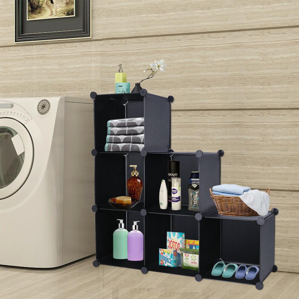 Multi-Cube Stackable Storage Organizer Shoes Clothes Shelving Rack ...