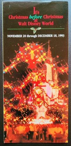 DISNEY Brochure Christmas Holidays Information Walt Disney World Resort ...