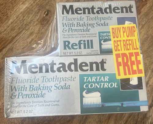 Mentadent Fluoride Toothpaste Baking Soda Peroxide Tartar Control ...