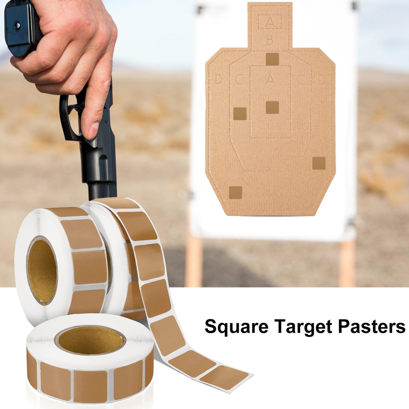 3 Rolls Action Target Paster Brown Square Repair Shooting Range Target ...