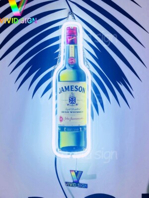 14" Jameson Irish Whiskey Bottle Acrylic Neon Sign Light Lamp Cave ...
