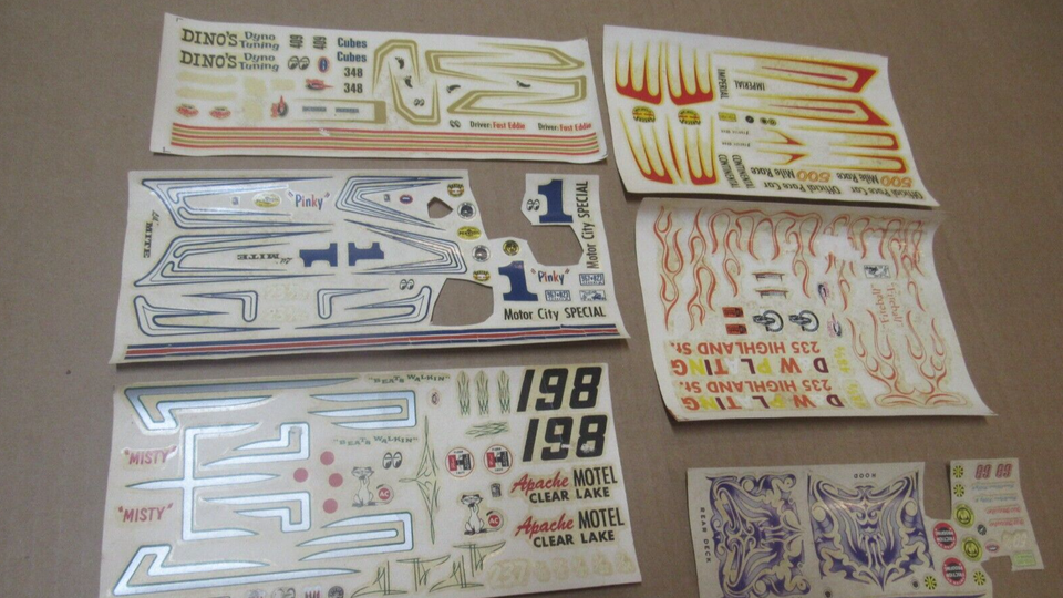 AMT DECAL SHEETS - 1 LOT - FROM AMT MODEL KITS - VINTAGE AMT | eBay