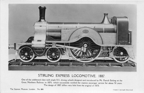 Lot108 sterling express locomotive 1887 train railway postcard london ...