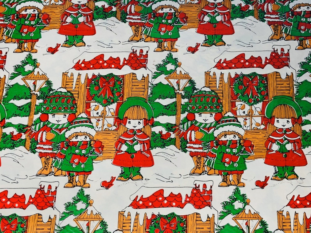 Vintage Christmas Wrapping Paper Background 10 Sheets Of Vintage