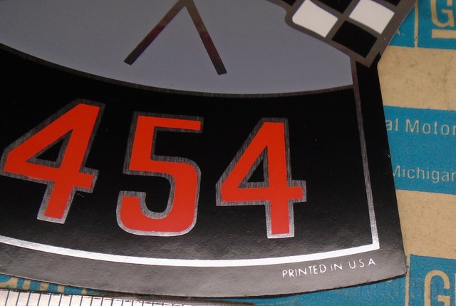 NOS 1970 1972 Corvette Chevelle 454 Cross Flags Air Cleaner Decal ...