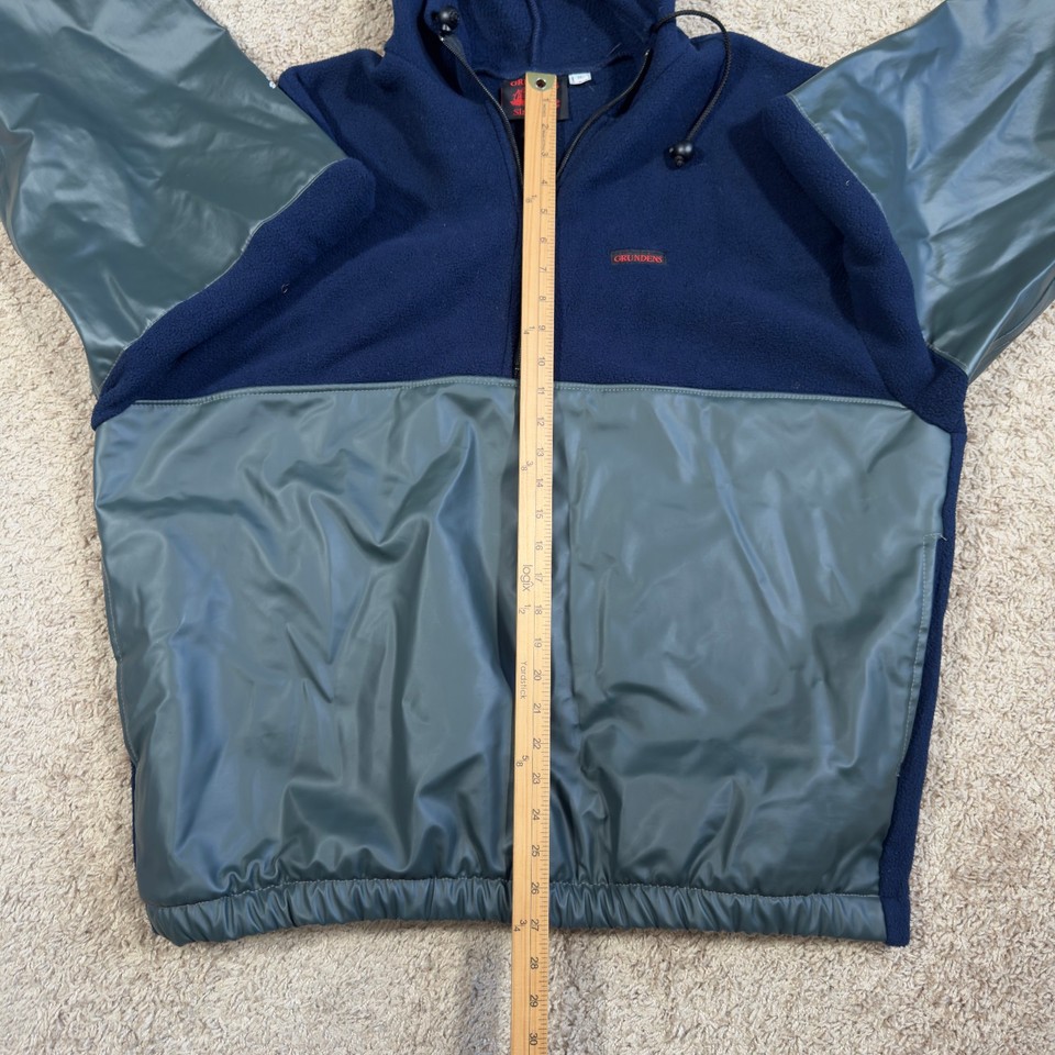 Grunden's Fish Picking Fleece PVC Neoprene Anorak Hoodie Pullover XL ...