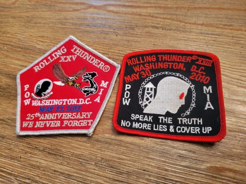 Rate 2010 & 2012 25th Anniversary Rolling Thunder DC POW MIA Patches | eBay
