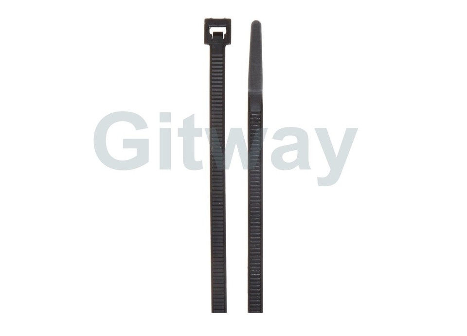 1000 14" Long UV Nylon Plastic Black Wire Cable Loop Zip Tie Ty Ties ...